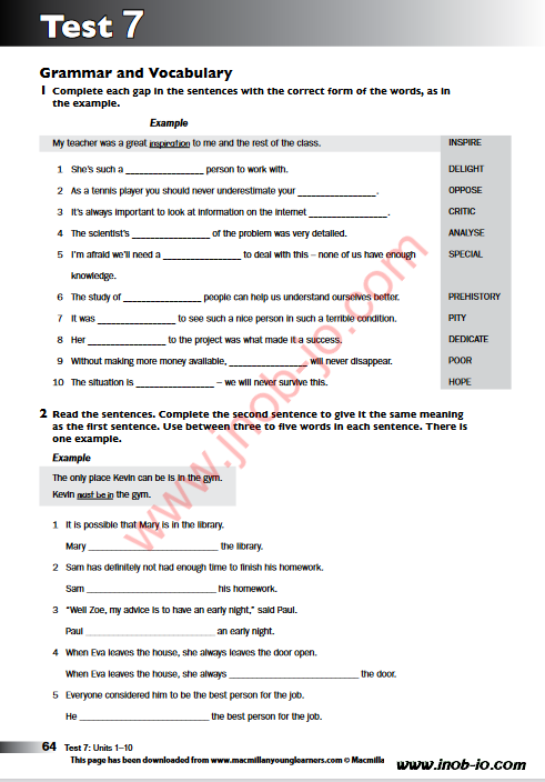 PDF | كتاب التدريب على امتحان اللغة الإنجليزية English World 10
